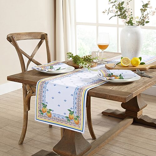 Click here for Capri Lemon Table Runner  13 x 70 - Multi prices