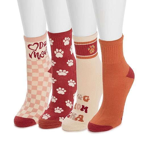 Click here for Muk Luks Womens 4 Pair Quarter Ankle Socks  9-11... prices