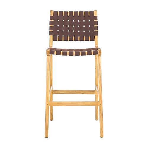 Click here for Safavieh Adah Leather Bar Stool - Cognac/natural prices