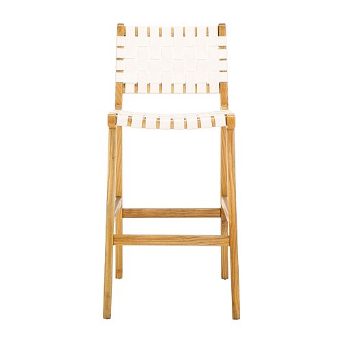 Click here for Safavieh Adah Leather Bar Stool - White/natural prices