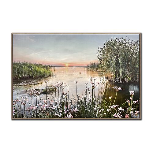 Click here for Streamline Art Marshlands Sunset Framed Canvas Art... prices
