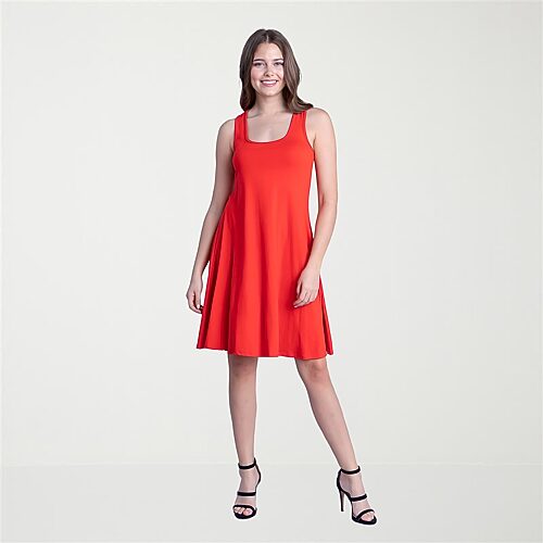 Click here for 24seven Comfort Apparel Womens Sleeveless Swing Dr... prices