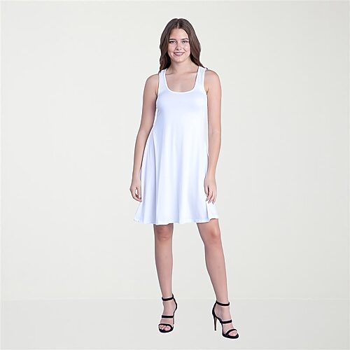 Click here for 24seven Comfort Apparel Womens Sleeveless Swing Dr... prices