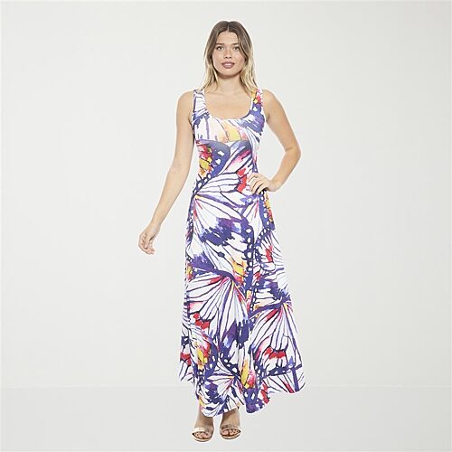 Click here for 24seven Comfort Apparel Womens Butterfly Scoop Nec... prices