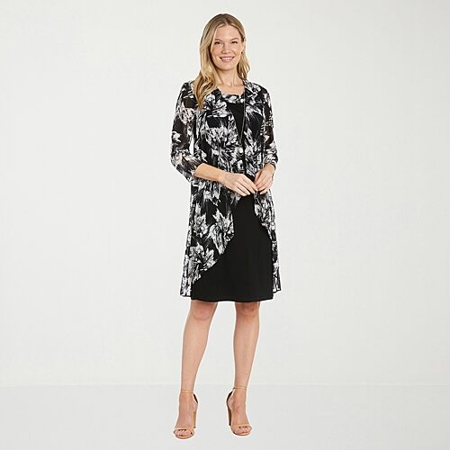Click here for R & M Richards Womens Floral Jacket Dress With Rem... prices