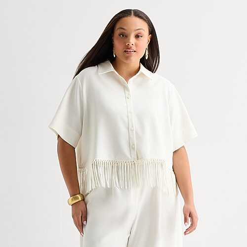 Click here for Worthington Womens Plus Short Sleeve Regular Fit B... prices