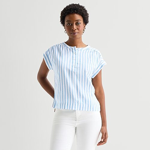 Click here for St. Johns Bay Womens Round Neck Short Sleeve Blous... prices