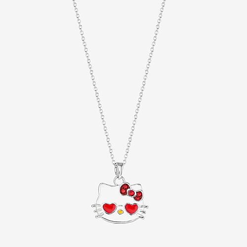 Click here for Hello Kitty Womens Red Crystal Pure Silver Over Br... prices