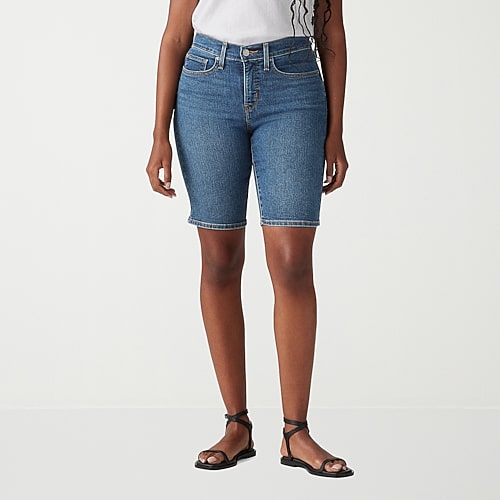 Click here for Levis Womens Mid-Rise Shaping Bermuda Shorts - Cle... prices