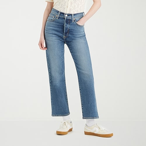 Levis Womens Ribcage High Rise Straight Ankle Jeans - Elevated Taste