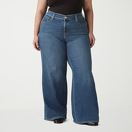 Levis Plus Size Mid Rise 318 Shaping Wide-Leg Jeans - Clever Girl