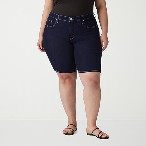 Click here for Levis Womens Plus Shaping Mid Rise Bermuda Short... prices