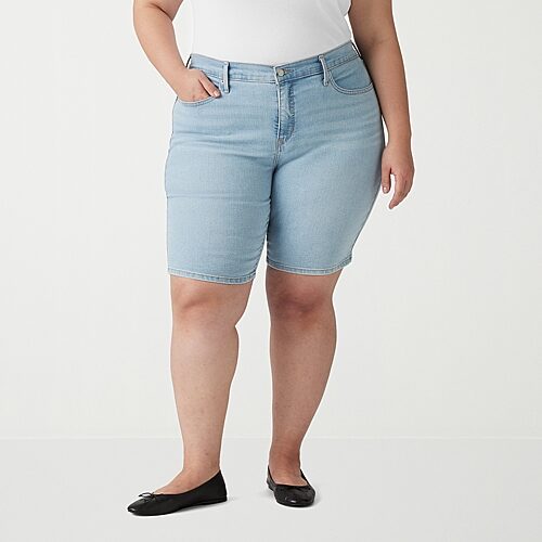 Click here for Levis Womens Plus Shaping Mid Rise Bermuda Short... prices