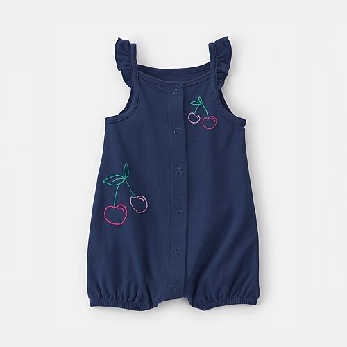 Click here for Carters Baby Girls Sleeveless Romper  9 Months  Bl... prices