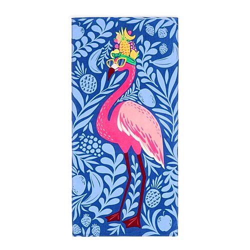 Click here for Outdoor Oasis Flamingo Print Beach Towel  One Size... prices