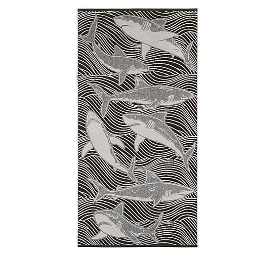 Click here for Outdoor Oasis Shark Jacquard Beach Towel  One Size... prices