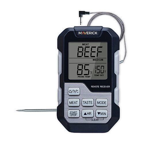 Maverick Single Probe Barbeque Thermometer and Timer - Black