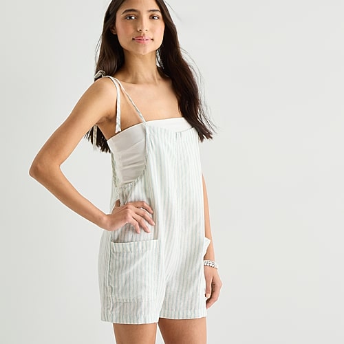 Click here for Arizona Sleeveless Womens Shortalls Juniors  3x-la... prices