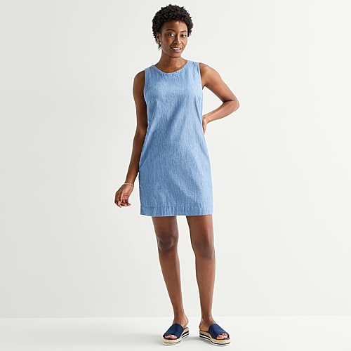 Click here for St. Johns Bay Womens Crew Neck Sleeveless A-Line D... prices