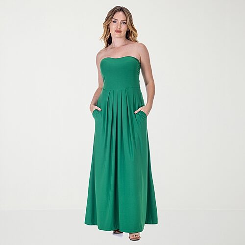 Click here for 24seven Comfort Apparel Pleated A Line Strapless M... prices