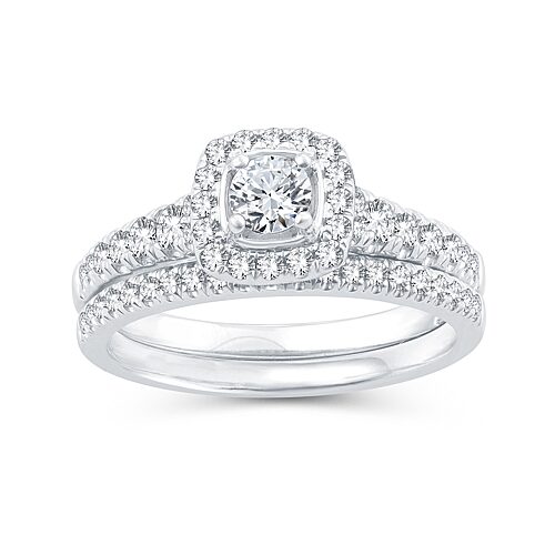 Click here for Womens 1 CT. T.W. Natural Diamond 10K Gold Cushion... prices