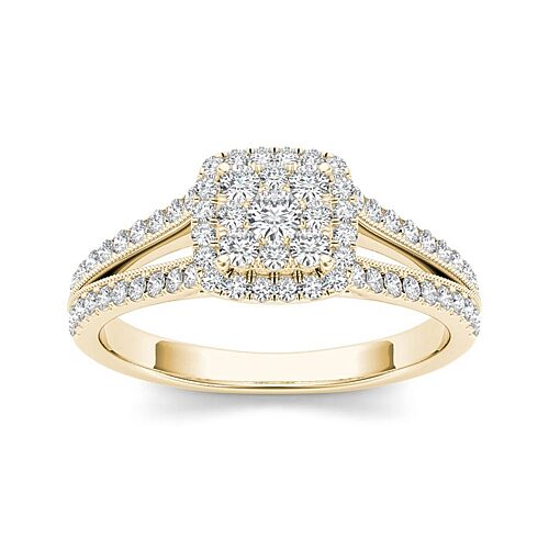 Click here for 1/2 CT.T.W. Natural Diamond 10K Yellow Gold Engage... prices