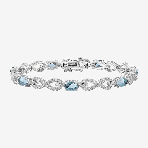 Click here for Womens Genuine Blue Aquamarine Sterling Silver 7.5... prices