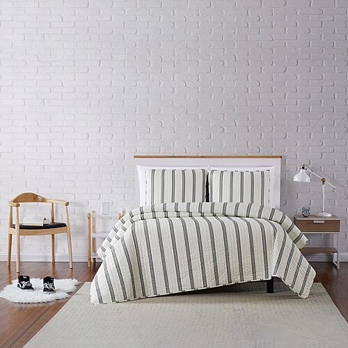 Truly Soft Millennial Stripe Quilt Set  One Size  Multiple Colors