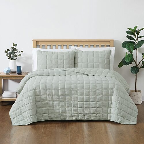 Click here for Truly Soft Cozy Gauze Quilt Set  One Size  Gray prices