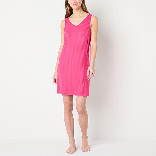 Click here for Ambrielle Womens Rib Sleeveless V Neck Nightshirt... prices