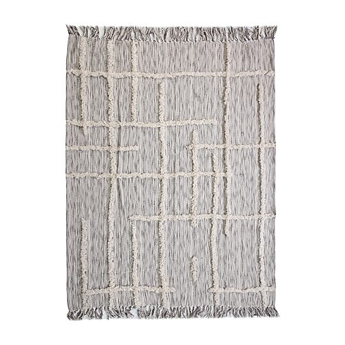 Click here for LR Home Ezra Stripe Washable Throw  One Size  Gray prices