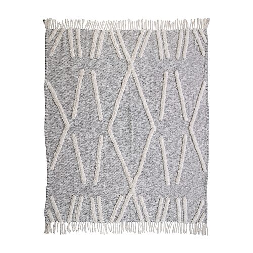Click here for LR Home Luca Diamond Washable Throw  One Size  Bla... prices