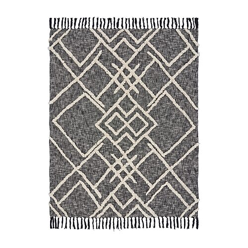 Click here for LR Home Luke Diamond Washable Throw  One Size  Bla... prices