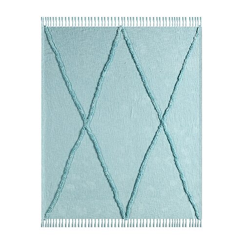 Click here for LR Home Iris Diamond Washable Throw  One Size  Blu... prices
