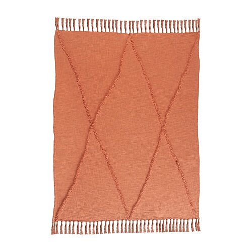 Click here for LR Home Iris Diamond Washable Throw  One Size  Ora... prices