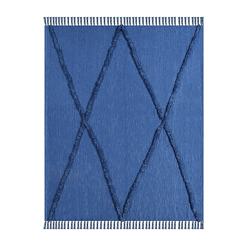 Click here for LR Home Iris Diamond Washable Throw  One Size  Blu... prices