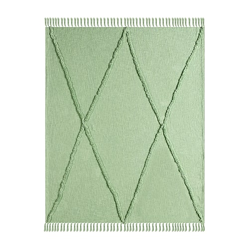 Click here for LR Home Iris Diamond Washable Throw  One Size  Gre... prices