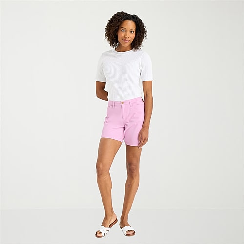 Click here for St. Johns Bay Womens 7 3/4 Mid Rise Tall Chino Sho... prices