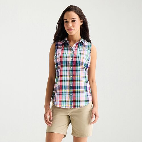 Click here for St. Johns Bay Womens Tall Sleeveless Regular Fit B... prices