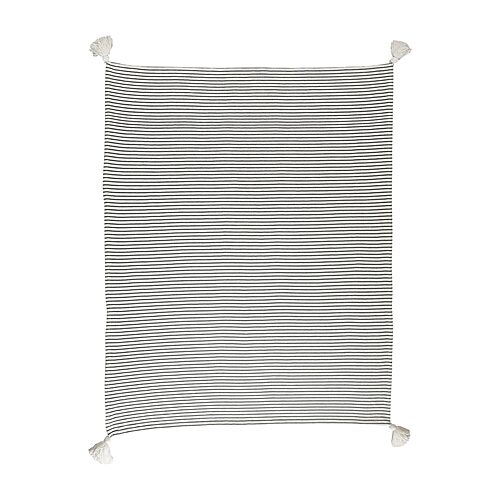 Click here for LR Home Elias Stripe Throw  One Size  Black prices