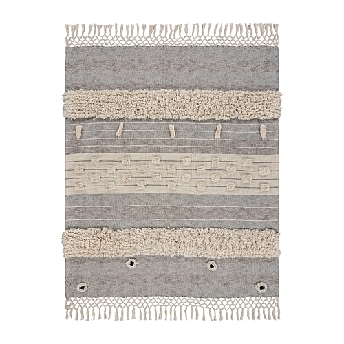 Click here for LR Home Miles Stripe Washable Throw  One Size  Gra... prices