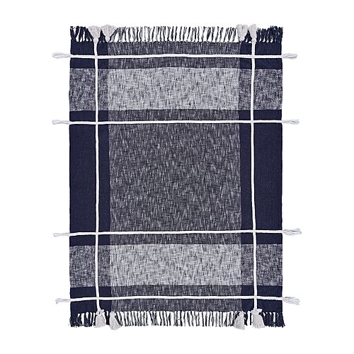 Click here for LR Home Nathan Checked Washable Throw  One Size  B... prices