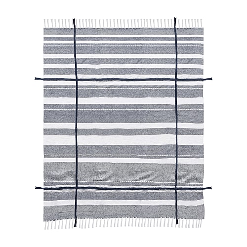 Click here for LR Home Adrian Stripe Washable Throw  One Size  Bl... prices