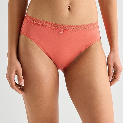 Click here for Ambrielle Cotton High Cut Panty  Medium  Pink prices