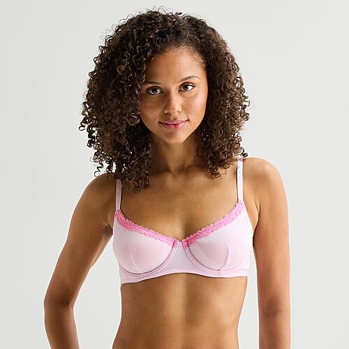 Click here for Arizona Body Cotton with Lace Unlined Balconette B... prices
