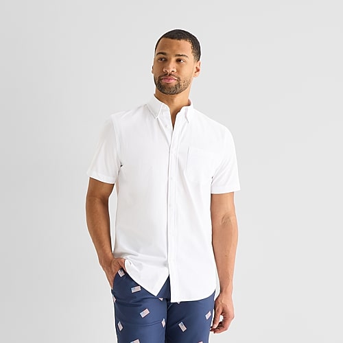Click here for St. Johns Bay Perforated Woven Mens Short Sleeve C... prices