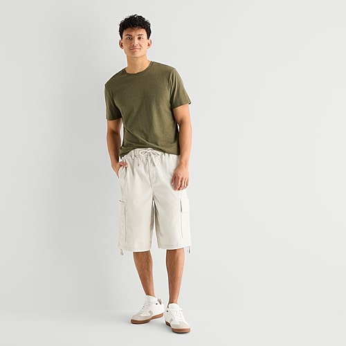 Click here for Arizona Baggy Fit Mens 12 Cargo Short  Large  Beig... prices