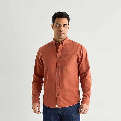 Click here for mutual weave Washed Oxford Mens Long Sleeve Classi... prices
