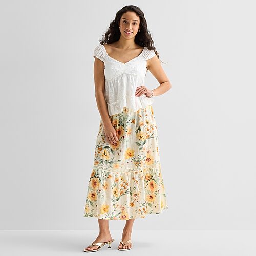 Click here for by&by Womens Juniors Midi Flared Skirt  X-large  Y... prices