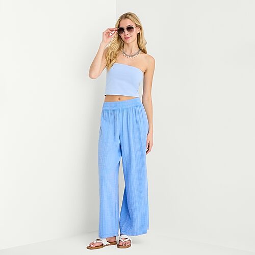 Click here for Arizona Womens Juniors Wide Leg Pull-On Pant  X-sm... prices